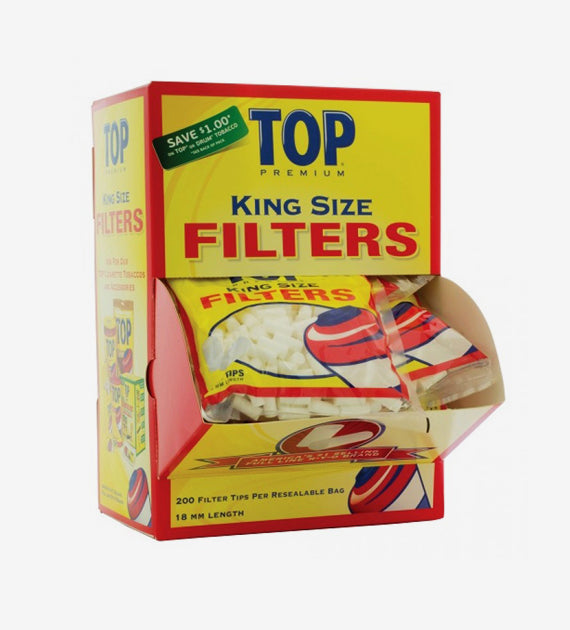 Top Filter Tips, 200 Piece Bag, 18mm - King Size, 16 Count – True ...